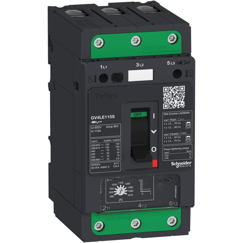 SCHN GV4LE80N Motorový jistič magnetická sp. 80A 50kA Elink RP 2,07kč/ks