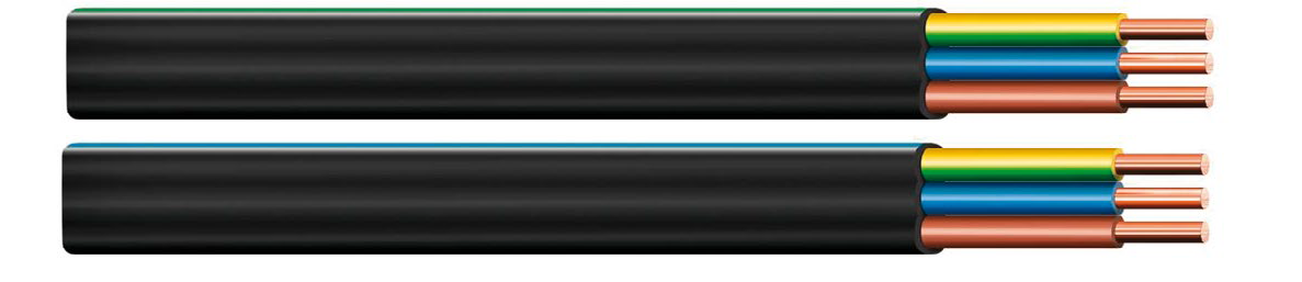 Kabel instalační CYKYLo-J 3x1,5 RE á100 měděný