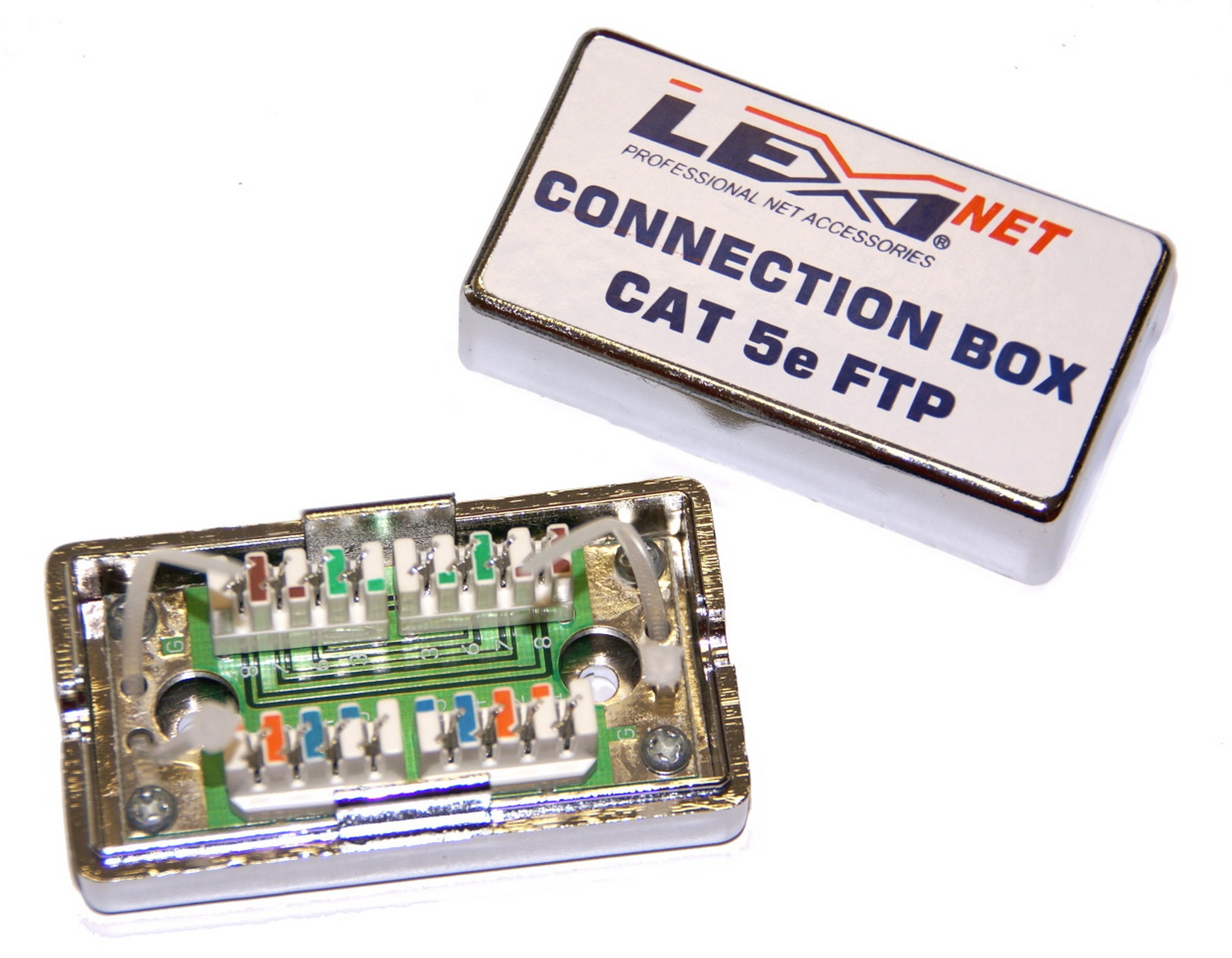 Box datový LEXI-NET SPBOXC5EFTP, CAT5E, FTP, spojovací, zářezový, šedý