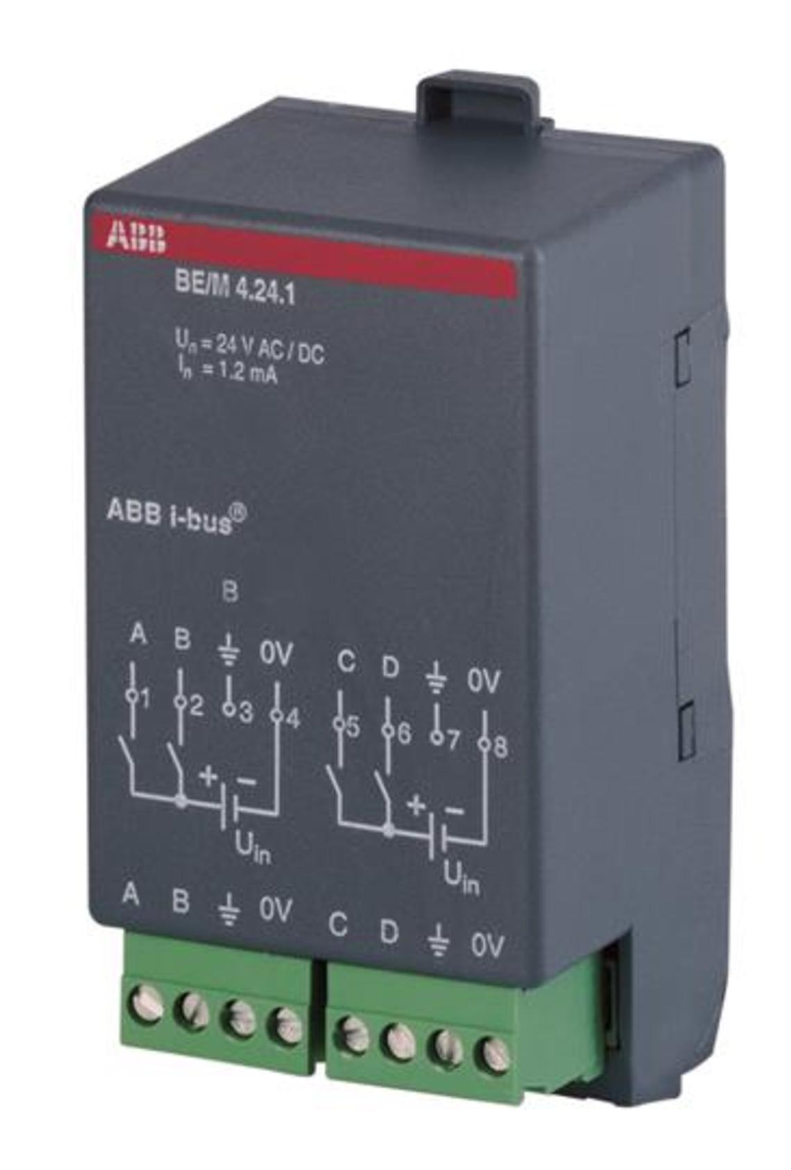 ABB 2CDG110006R0011 Modul binárního vstupu, 4násobný, 12/24 V AC/DV 35-KNX