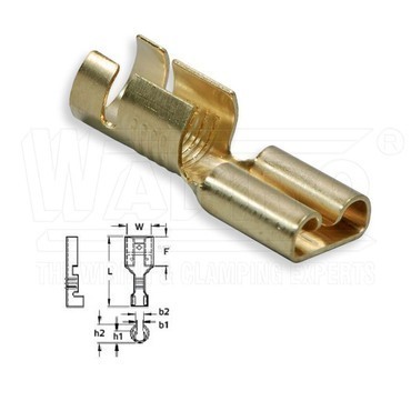 wpr9011 OBP-2.5-6308 lisovací konektor objímka plochá neizolovaná (DIN 46247), 1,5 - 2,5 mm2, pro: 6