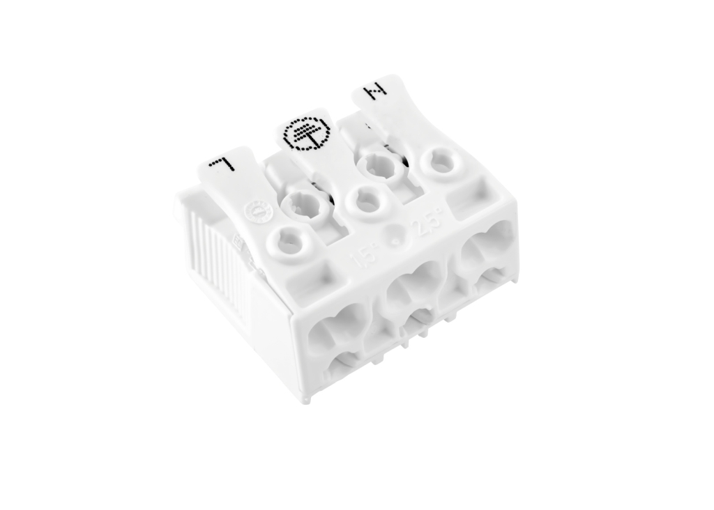 EL 1000411 Svorkovnice SLK 3/3 (N-E-L) pro svítidla, bezšroubová, PC ...