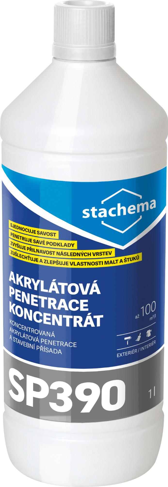 Penetrace koncentrát akrylátový Stachema SP390 mléčně bílý, 1 l