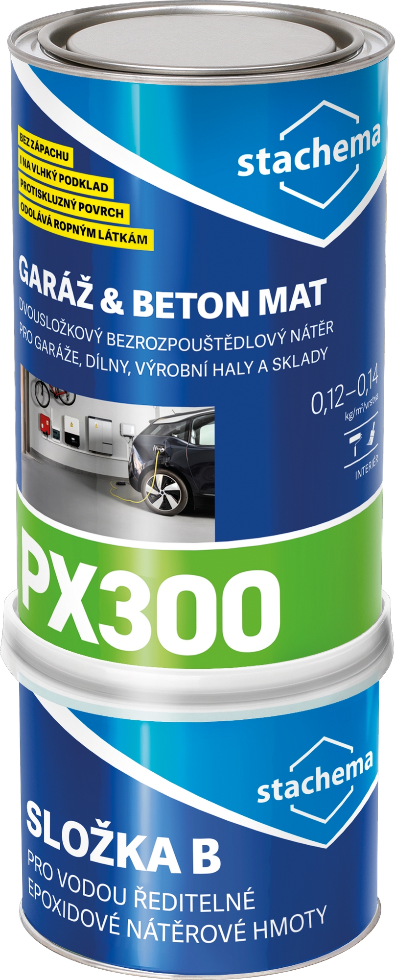 PX300 Garáž & beton mat RAL 9001 (bílá) 1 kg