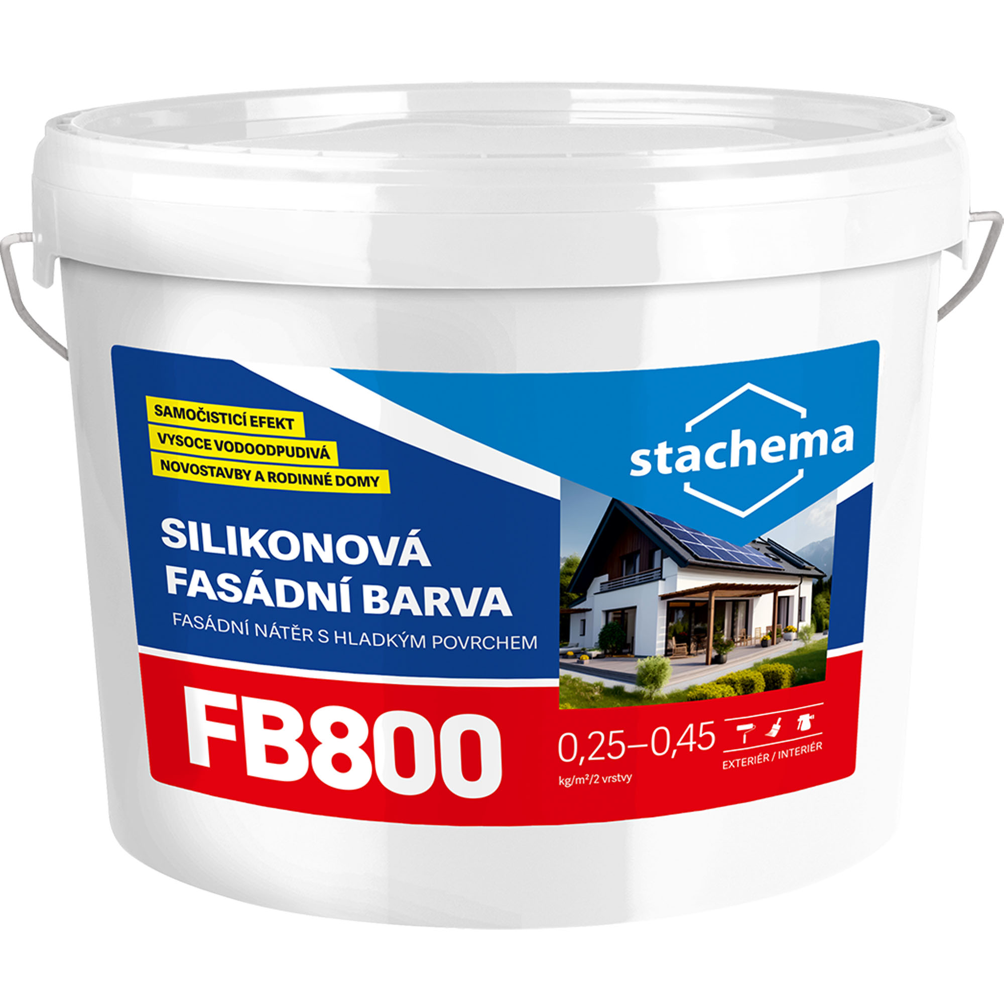 FB800 Silikonová fasádní barva báze A 3,4 kg